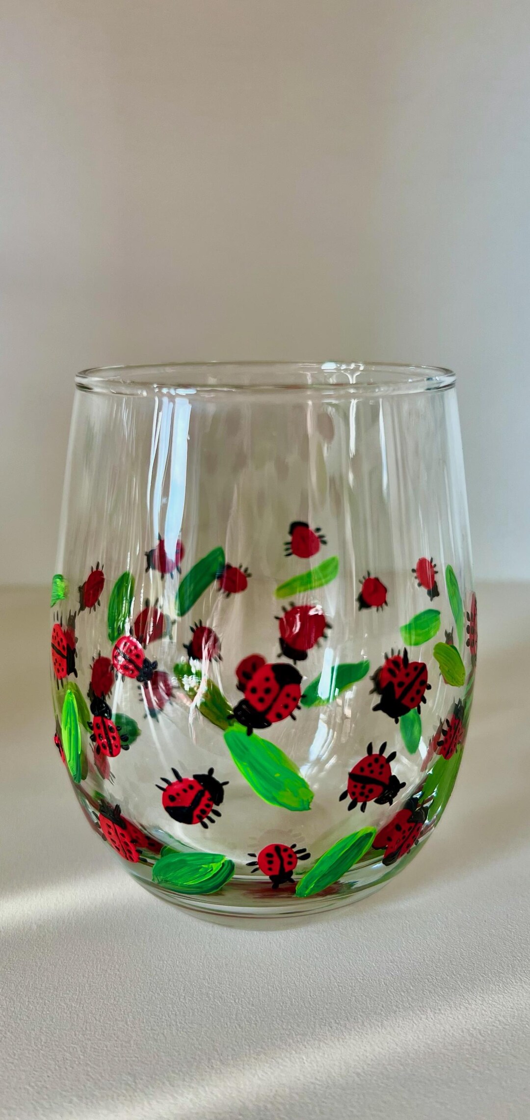Customizable Ladybug Wine Glasses - Etsy