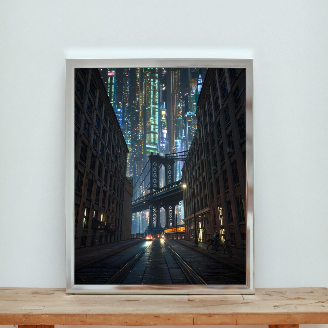 Neo-gotham Nights Wall Art | Digital Download | Midjourney AI Art Based ...
