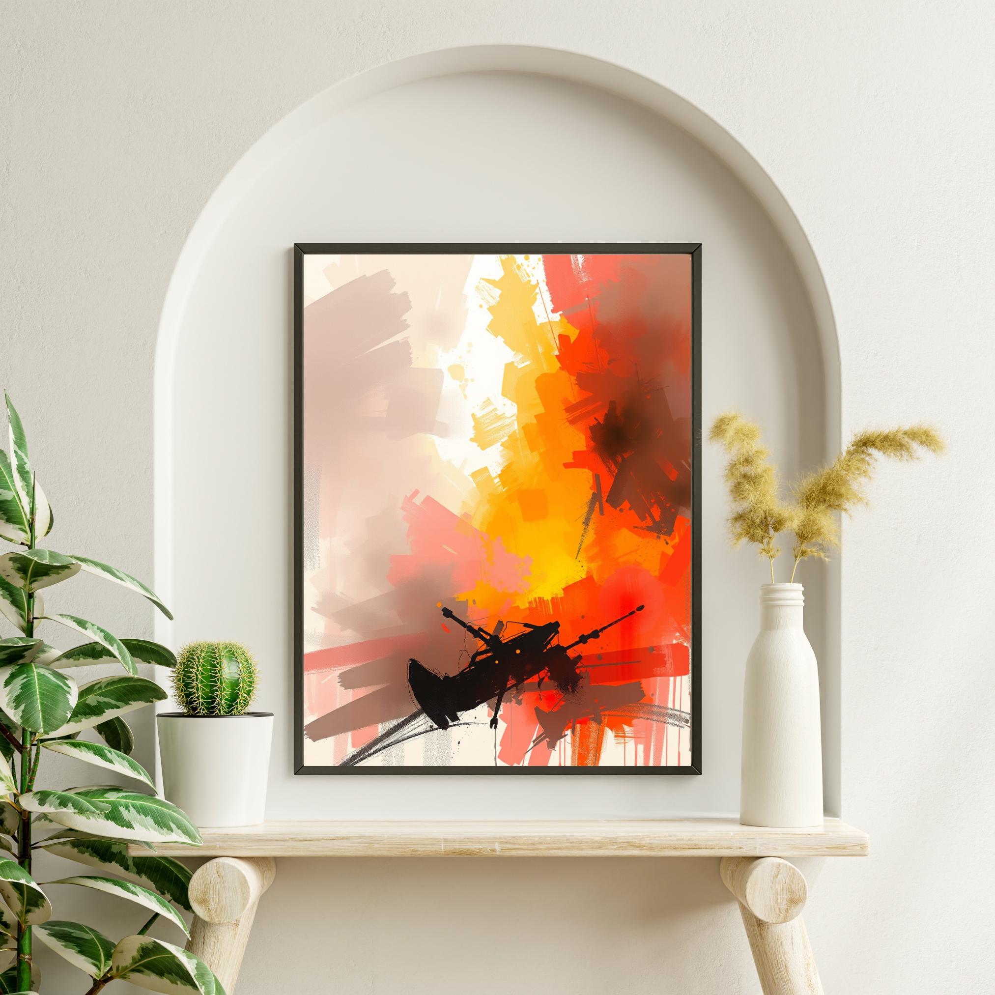 Abstract Wall Art Bold Color Palette & Textured Gradients in Teal Blue ...