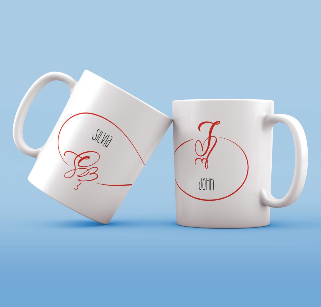 Personalized Infinity Mug With Names Valentines Day Gift for Couples ...