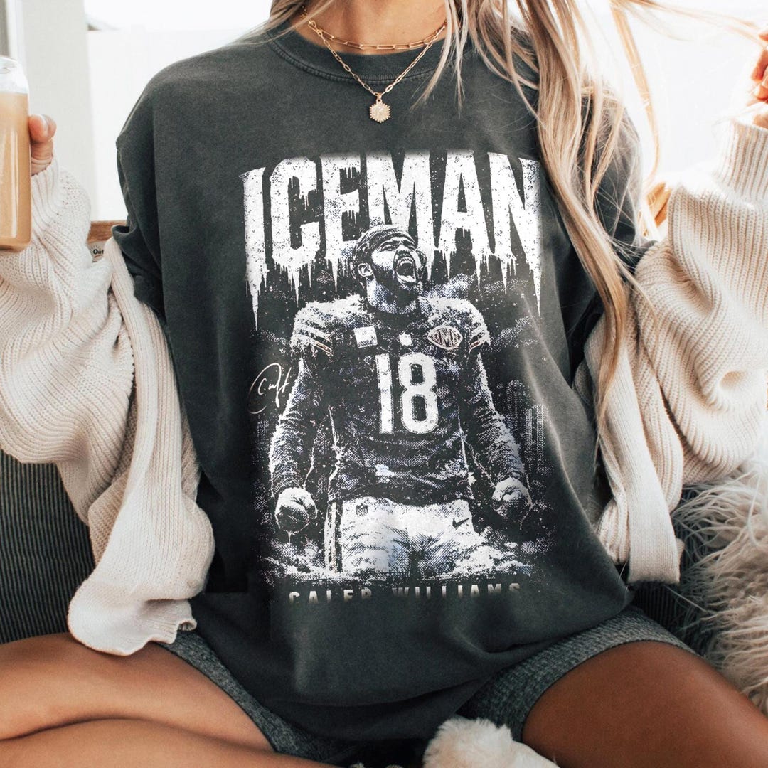 Caleb Williams ICEMAN Shirt, Game Day Football Graphic Sweatshirt ...