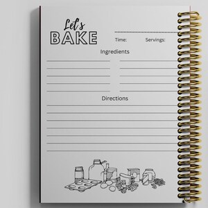 Recipe Template Printable | Cook Book Page | Recipe Organizer ...