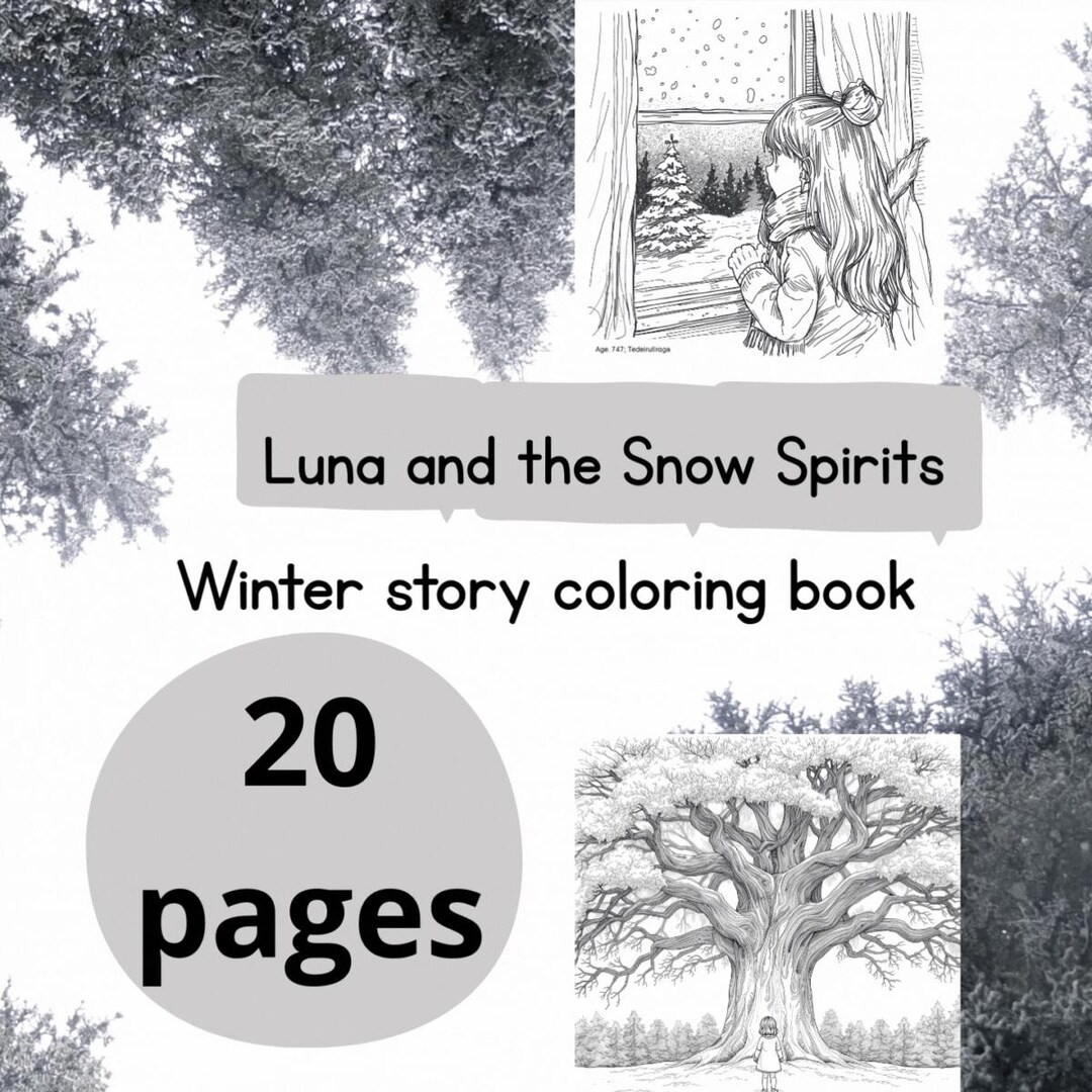 Whispering Snow Coloring Pages for Kids, Luna Winter Magic Tracing ...