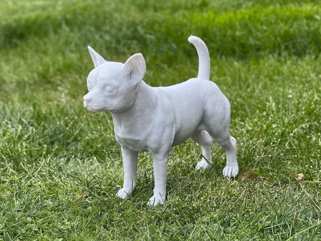 Chihuahua Garden Statue Pets Memorial Stone Porch Sculpture Unique ...