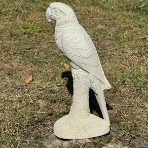 Parrot Sculpture 18 In, Home Bird Statue, Parrot Concrete Memorial ...