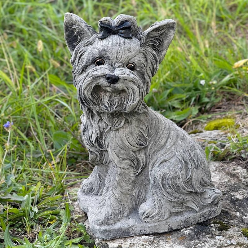 Black Yorkie Figure - Etsy