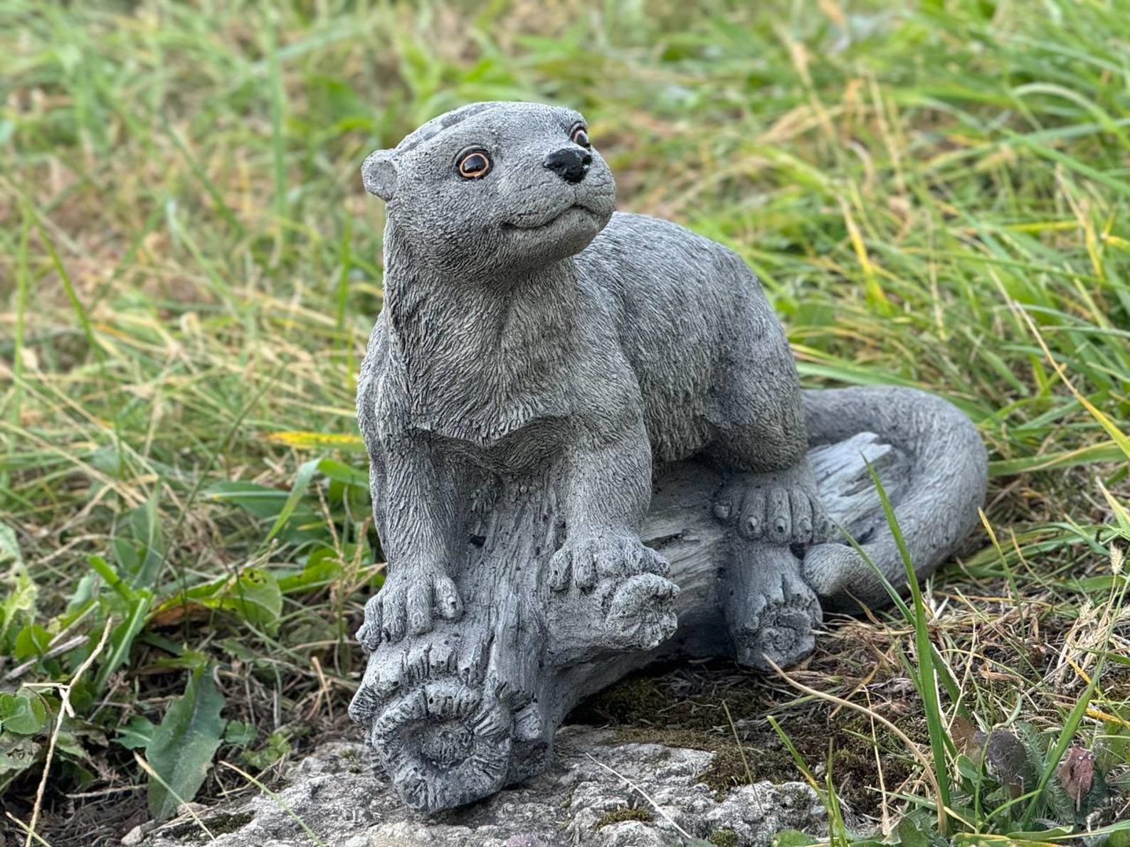 Otter Figure 9 In, Concrete Otter Statue, Cement Animals Lovers Gift ...