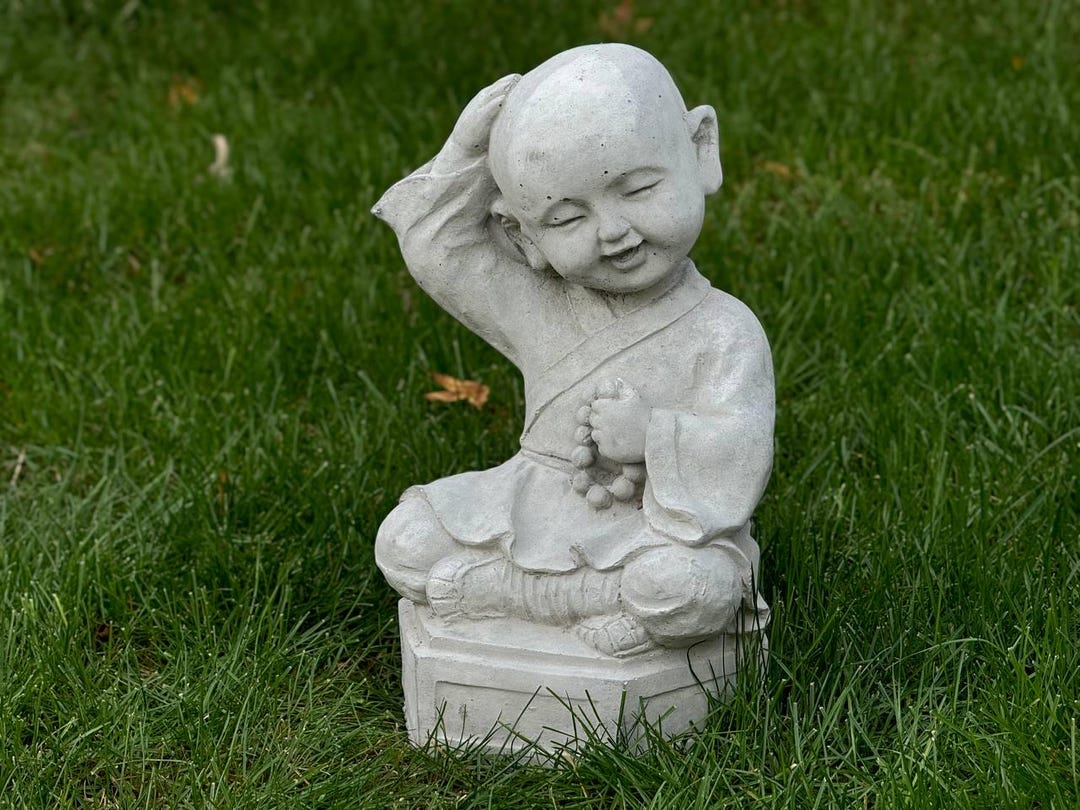 Buddha Boy Figure 14 In, Sitting Buddha Garden Statue, Zen Garden Stone ...