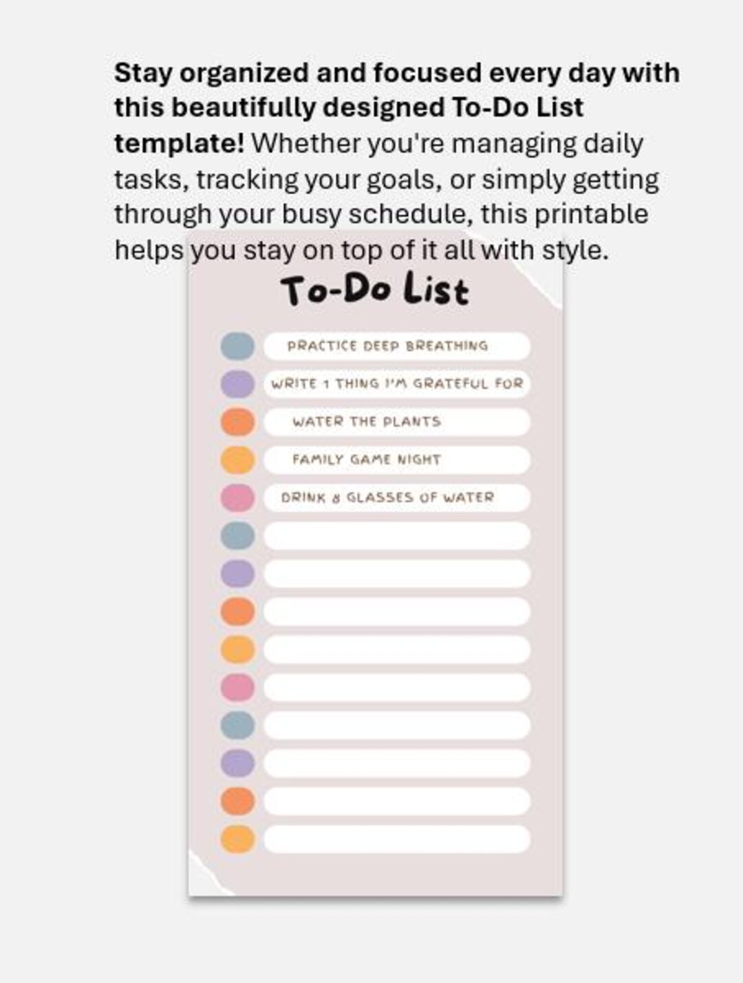 To Do List, Task Tracker, Productivity Tool, Daily to Do List Tracker ...