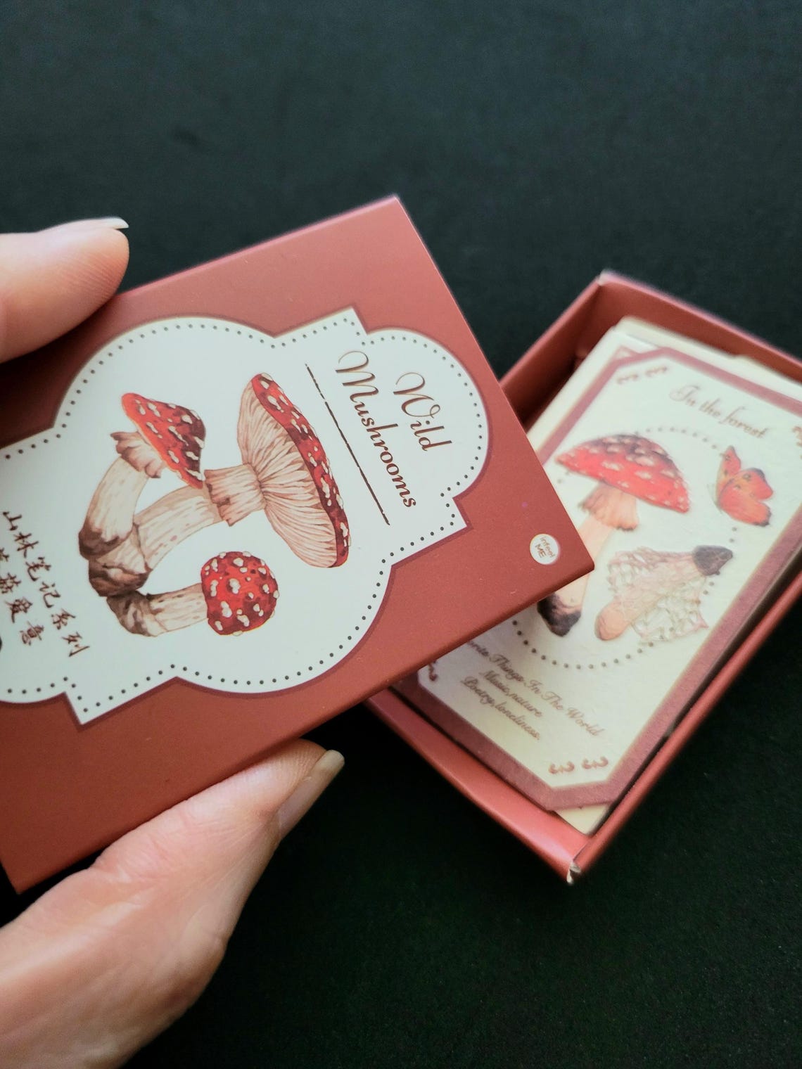 30pcs Mushroom Labels, Fairycore Embossed Card Stock Mini Nature ...
