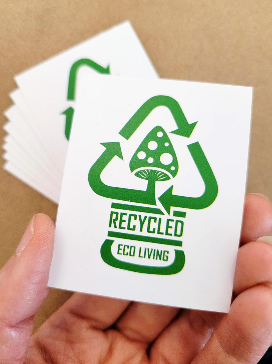 Recycled Mushroom Sticker Set, Economic Recycled Packaging Labels ...
