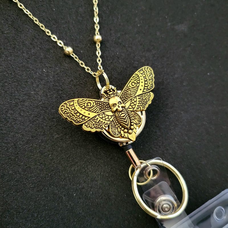 Necklace Badge Holder Gold - Etsy