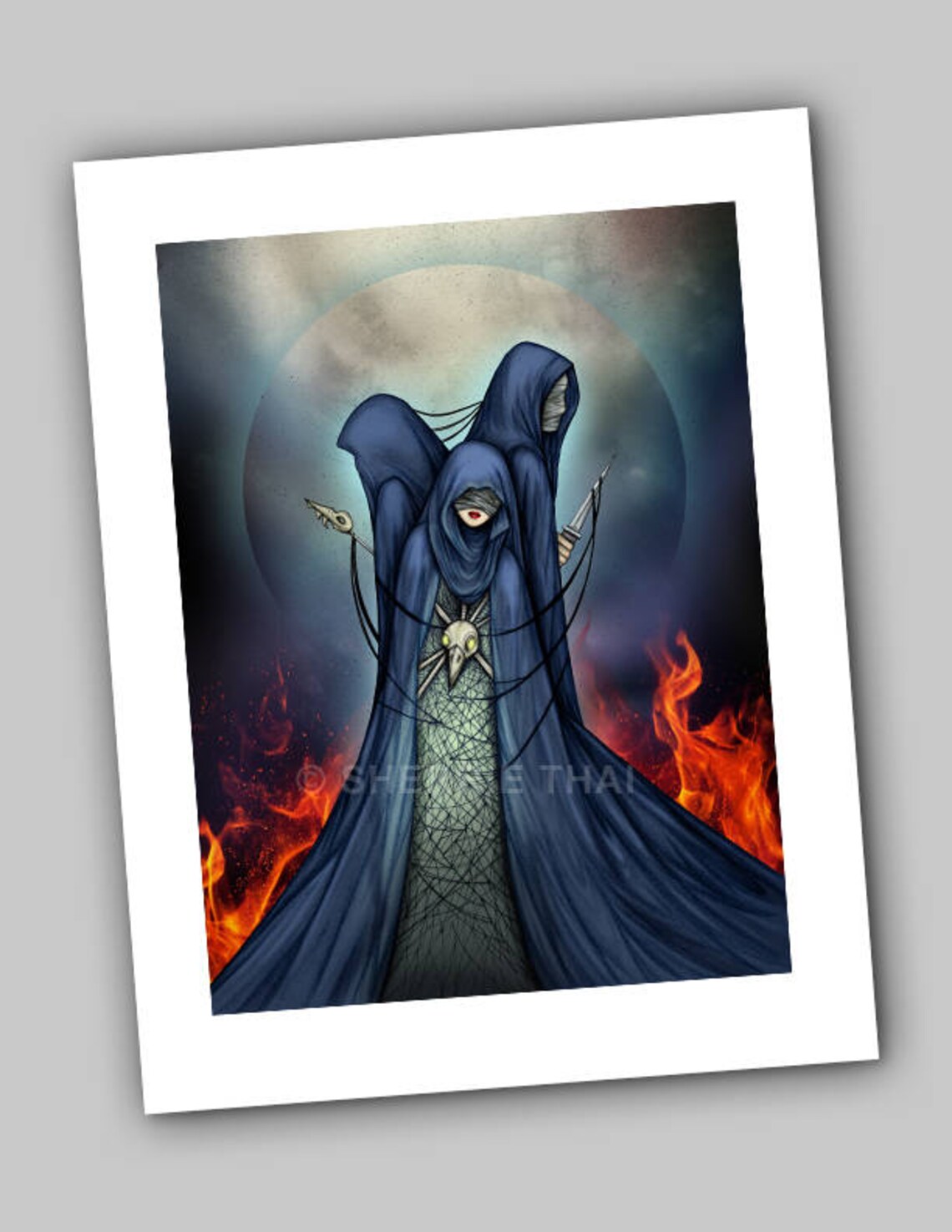 Three Fates Art Print From Original Artwork Gothic Horror - Etsy