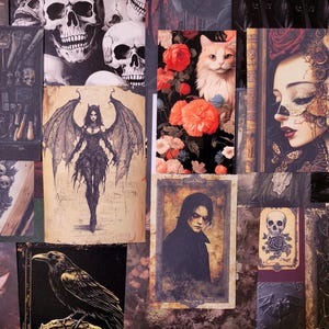 Horror Scrapbook Papers Stickers Set, 28-60pc Vintage Gothic Bundle ...