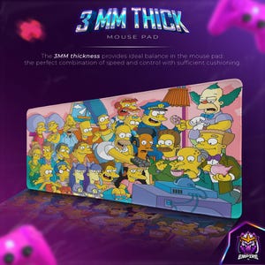 The Simpsons Desk Mat, Springfield Family Mouse Pad, Cartoon Gaming ...