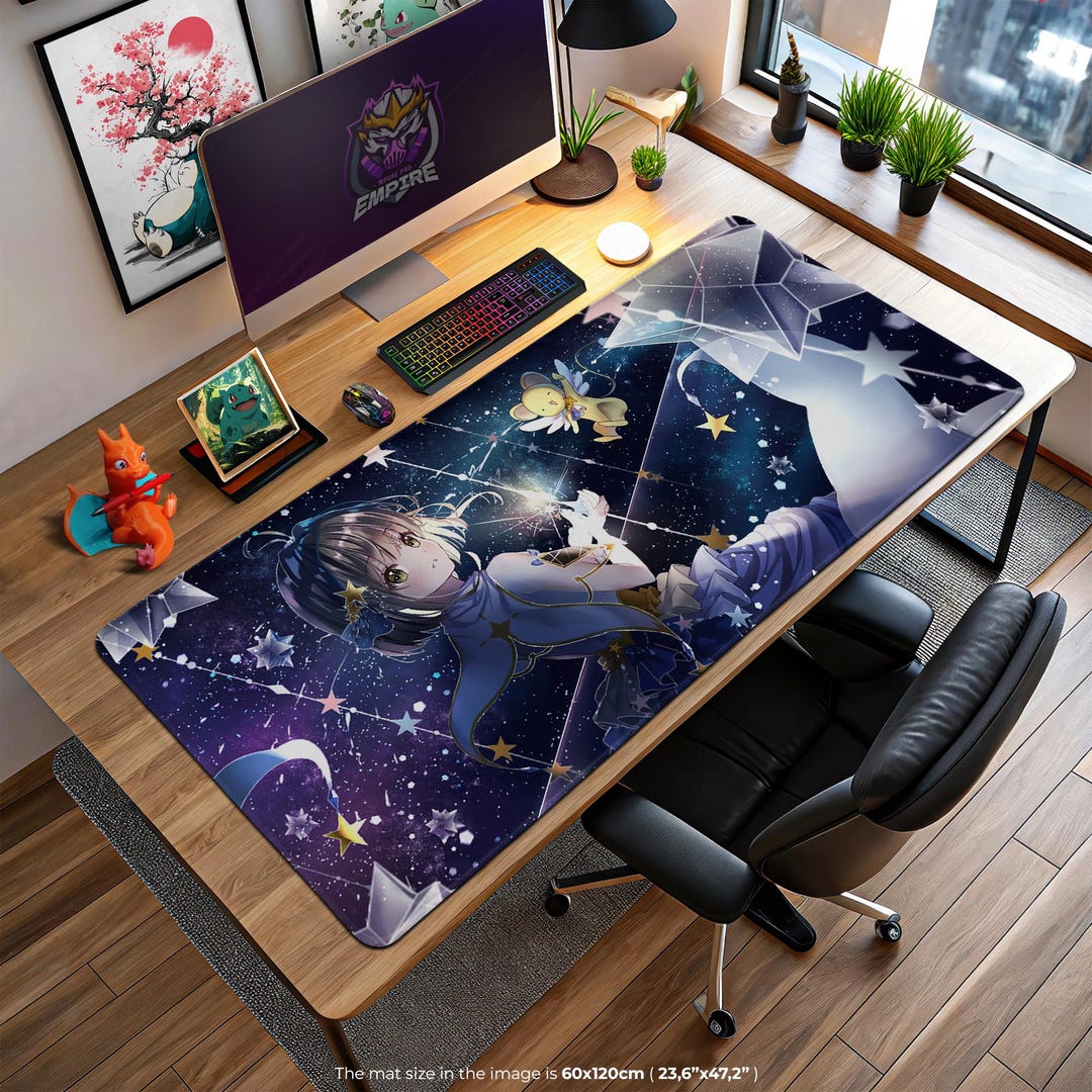 Cardcaptor Sakura Starry Night Mouse Pad Magical Girl Gaming Desk Mat ...