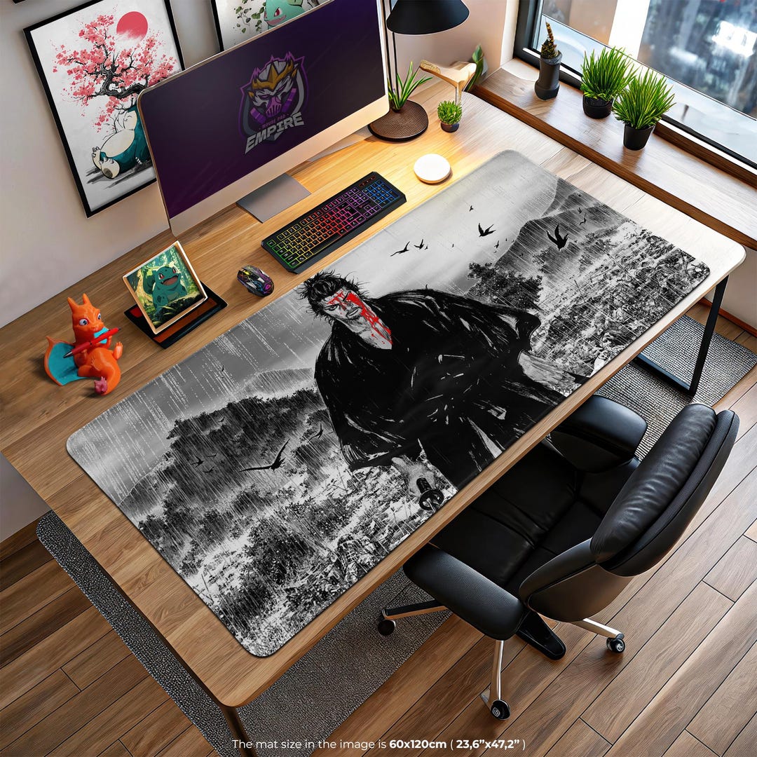 Vagabond Miyamoto Musashi Desk Mat Samurai Anime Gaming Mouse Pad, Gift ...