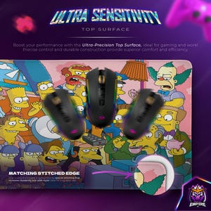 The Simpsons Desk Mat, Springfield Family Mouse Pad, Cartoon Gaming ...