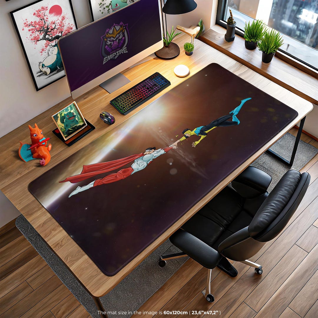 Invincible Desk Mat, Omni-man and Mark Grayson Mouse Pad, Epic ...