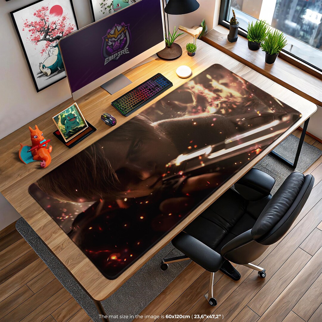 Resident Evil Leon Mouse Pad, Survival Horror Gaming Desk Mat, Action ...