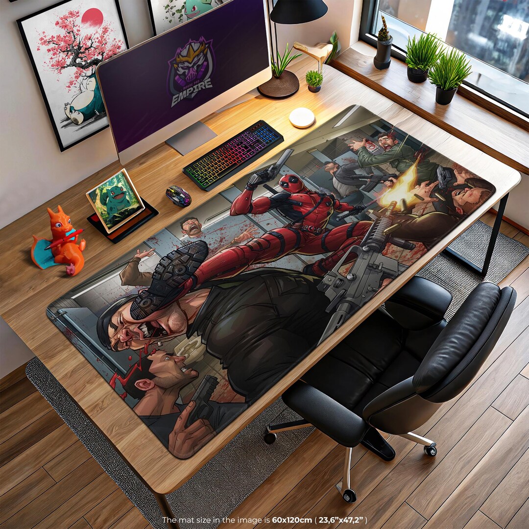 Deadpool Action Desk Mat, Marvel Gaming Mouse Pad, Antihero Office ...