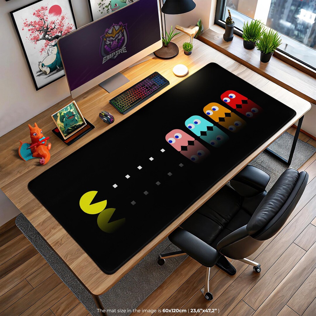 Pac-man Ghosts Mouse Pad, Retro Gaming Desk Mat, Arcade Fan Gift ...