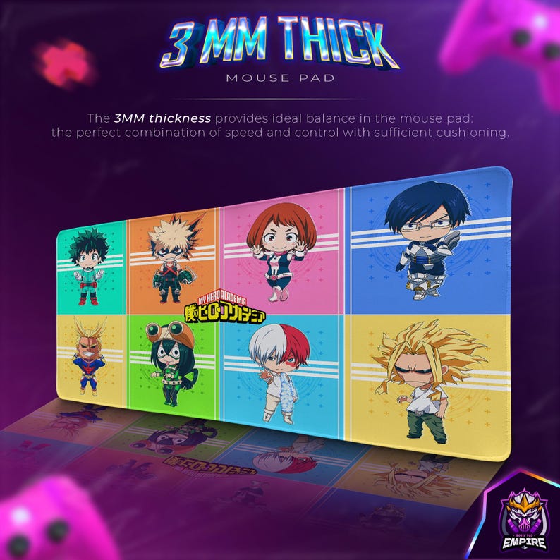 My Hero Academia Mouse Pad, Deku Bakugo Todoroki Desk Mat, Anime Gaming ...