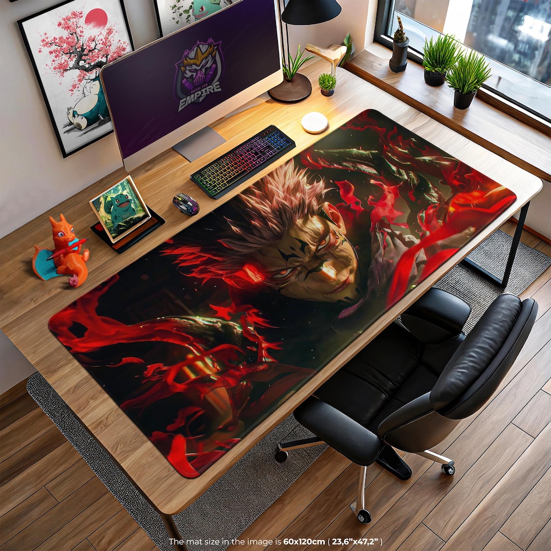 Sukuna Mouse Pad Jujutsu Kaisen Anime Gaming Desk Mat Featuring King of ...