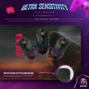 Godzilla Vs King Kong Gaming Mouse Pad Epic Kaiju Desk Mat, Monster ...