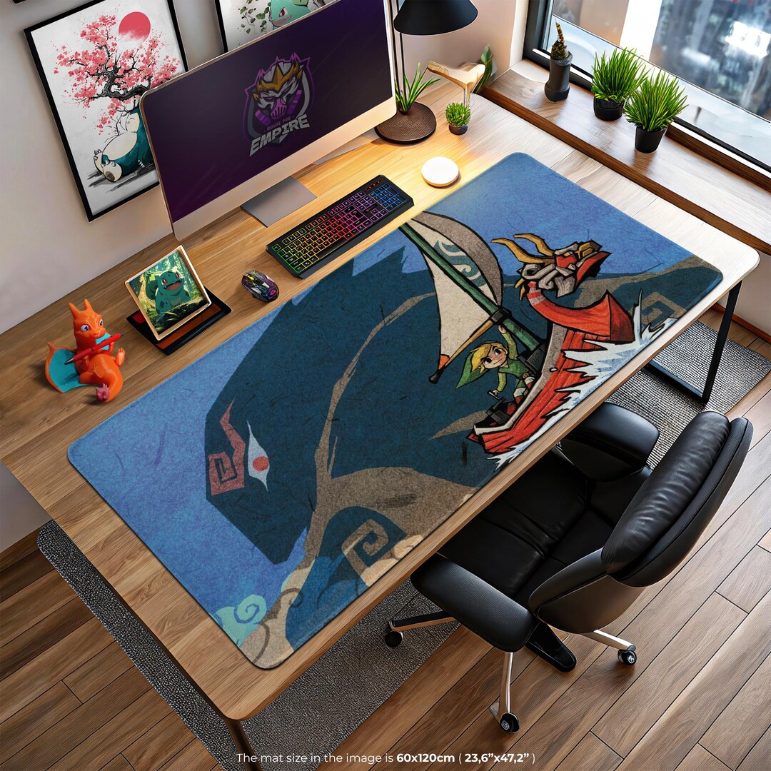 Wind Waker Zelda Desk Mat, Legend of Zelda Mouse Pad, Vibrant Gaming ...