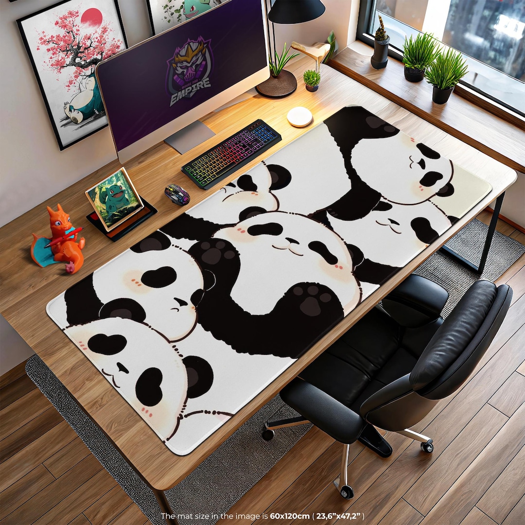 Cute Panda Mouse Pad, Adorable Desk Mat, Kawaii Gaming Pad Animal Lover ...