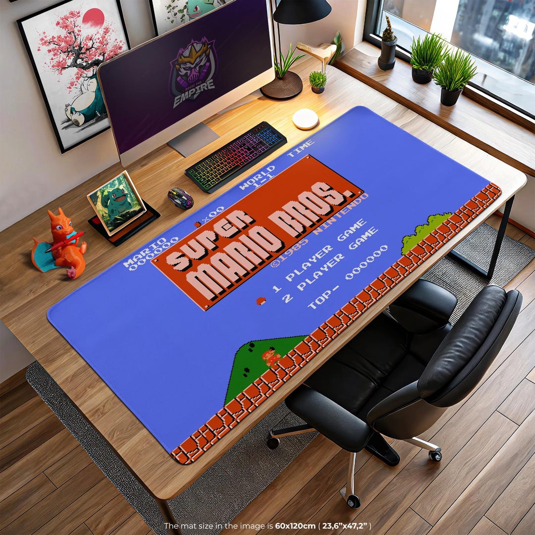 Super Mario Bros Mouse Pad, Retro Game Desk Mat Classic Video Game ...