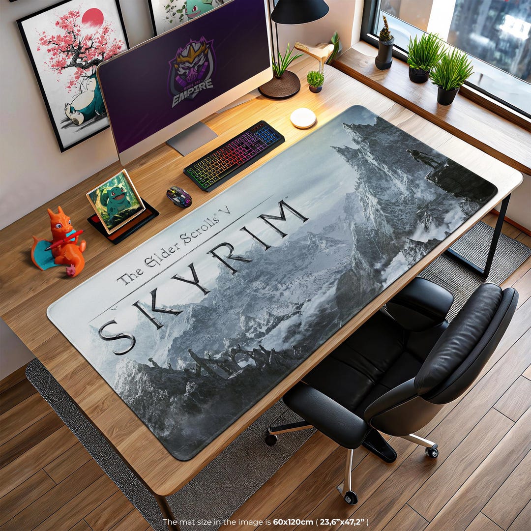 Skyrim Landscape Mouse Pad, the Elder Scrolls V Desk Mat, RPG Gaming ...