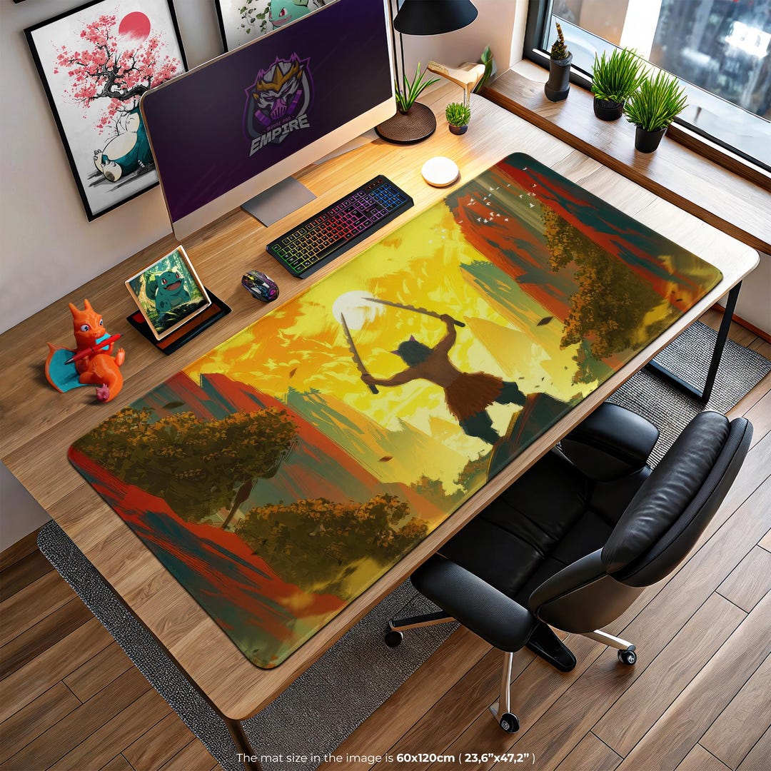 Inosuke Hashibira Mouse Pad Demon Slayer Gaming Desk Mat, Beast ...