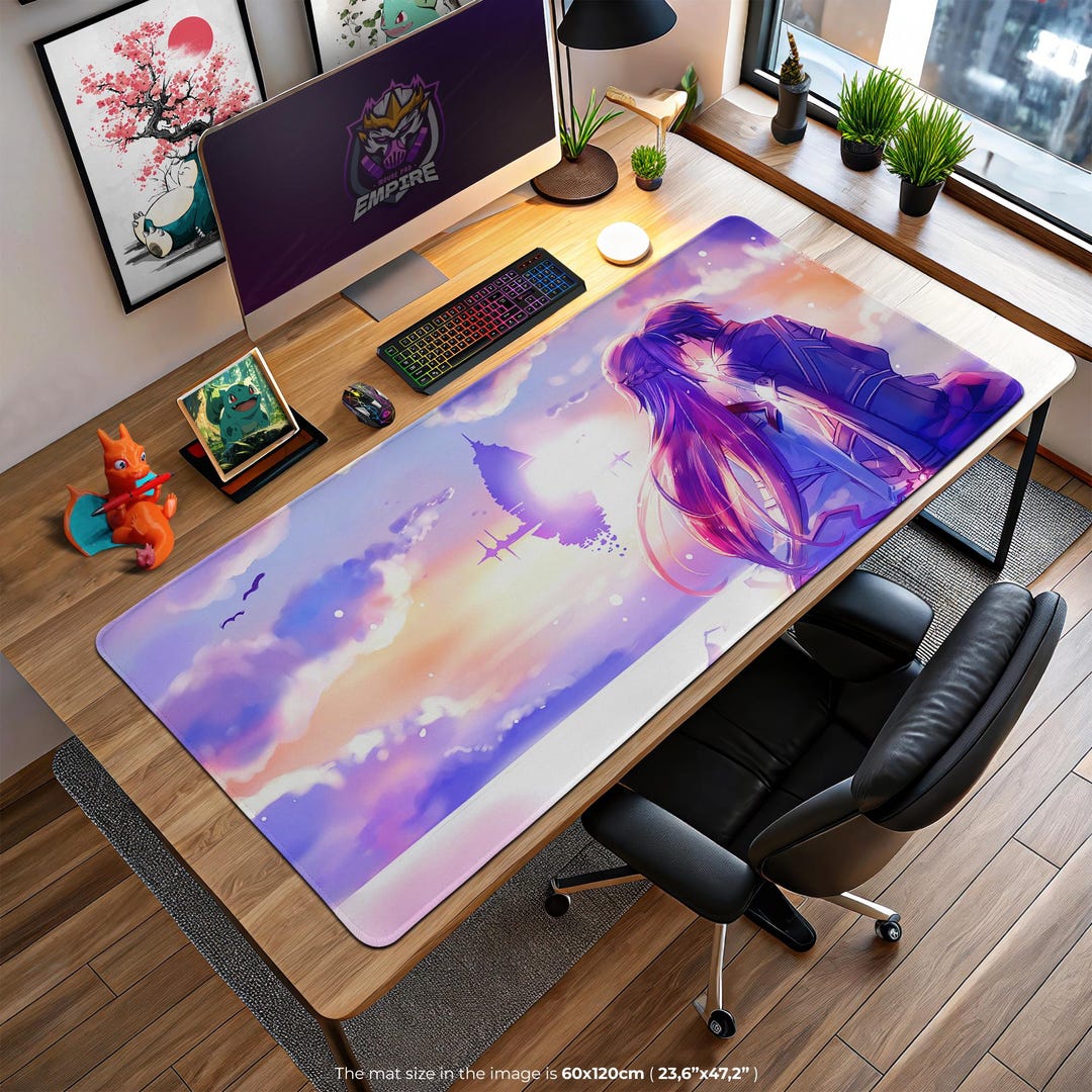 Sword Art Online Mouse Pad, Kirito and Asuna Desk Mat, SAO Gaming Pad ...