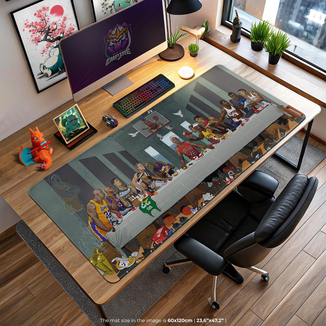 Basketball Legends Desk Mat Gaming Mouse Pad, Michael Jordan Last ...