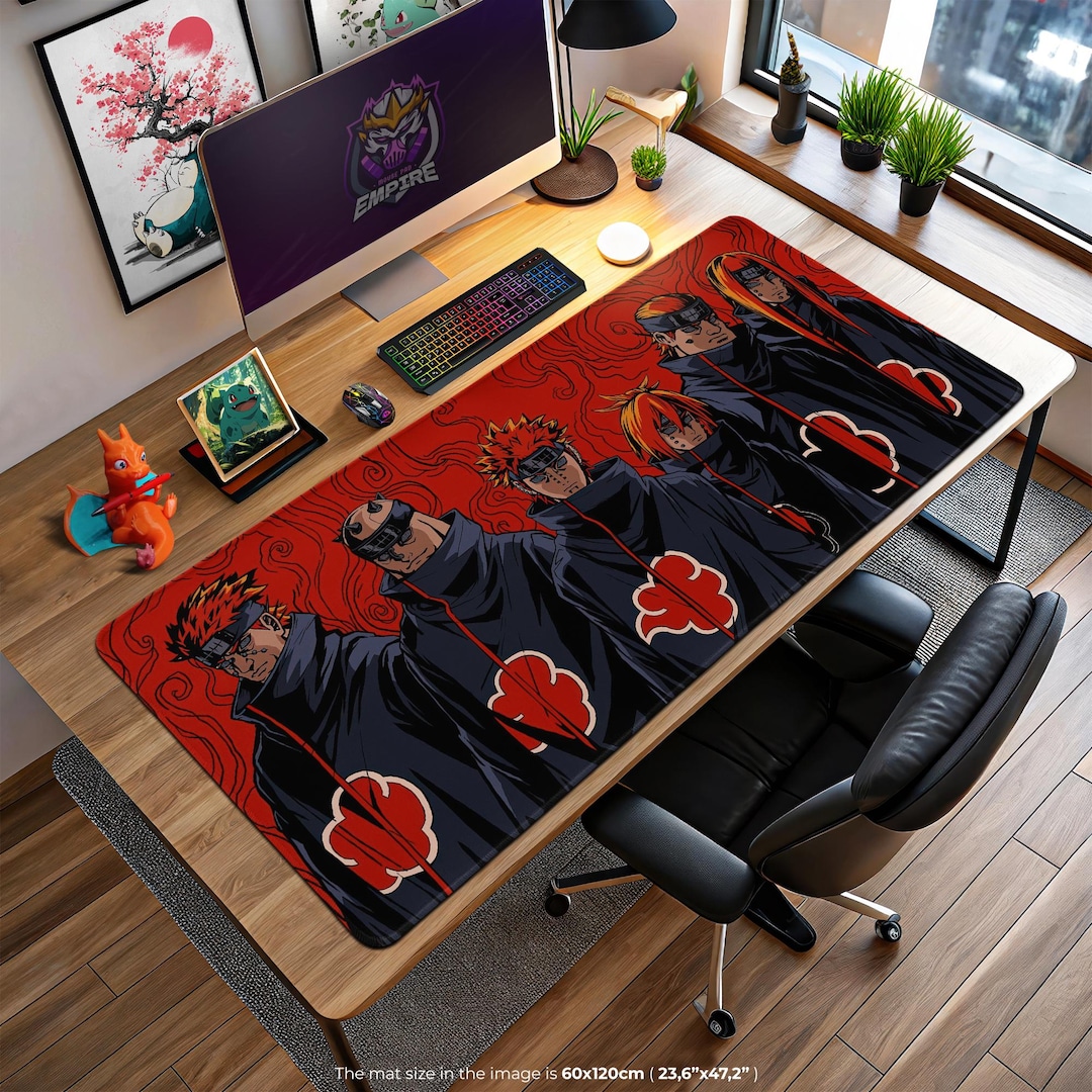 Akatsuki Mouse Pad, Naruto Desk Mat, Anime Gaming Pad Pain and Akatsuki ...