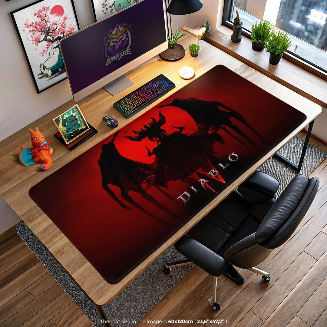 Diablo IV Mouse Pad, Lilith Gaming Desk Mat Dark Fantasy Gaming Mat - Etsy