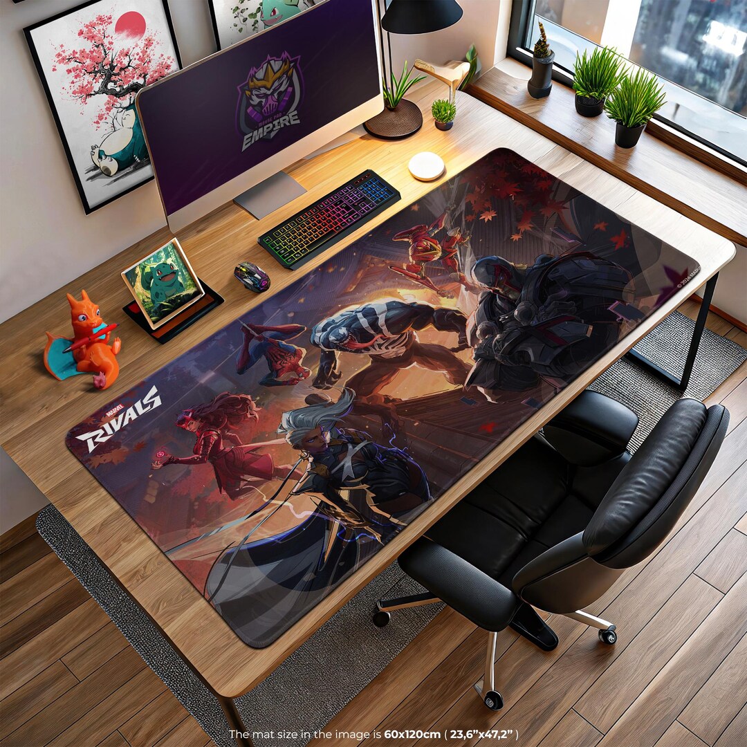 Marvel Rivals Heroes Vs Villains Desk Mat Comic Art Gaming Mouse Pad ...