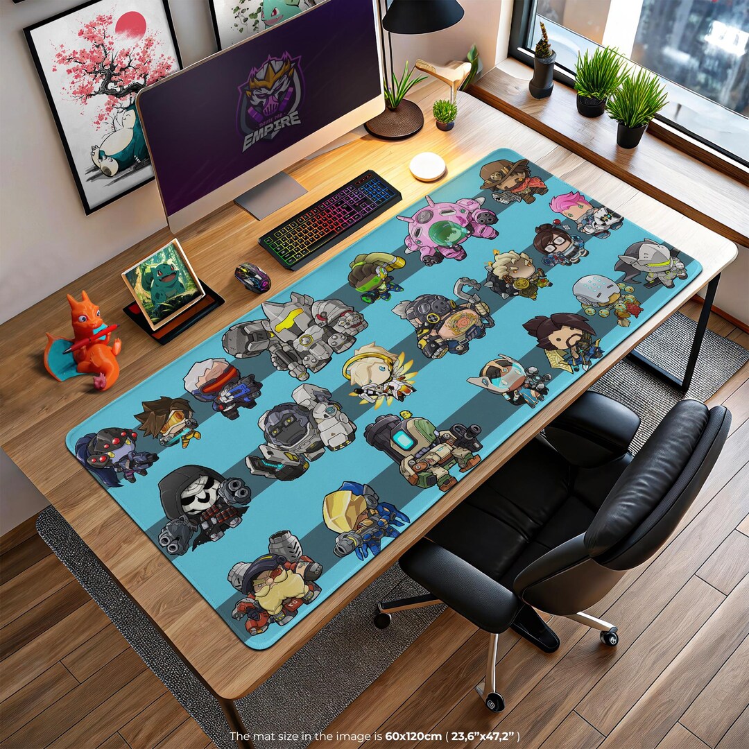 Overwatch Chibi Heroes Mouse Pad, Cute Gaming Desk Mat, FPS Fan Gift ...
