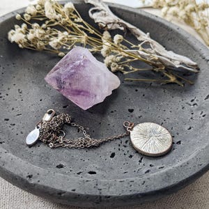 Shallow Concrete Bowl | TEXTURE | Grey Concrete Display Dish | Storage ...