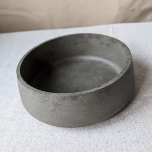 Grey Concrete Bowl | Small Round Concrete Planter | Cement Storage Dish ...