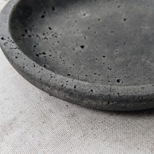 Shallow Concrete Bowl | TEXTURE | Grey Concrete Display Dish | Storage ...