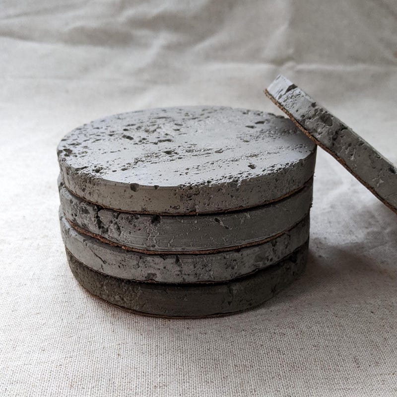 Concrete Coasters - Etsy