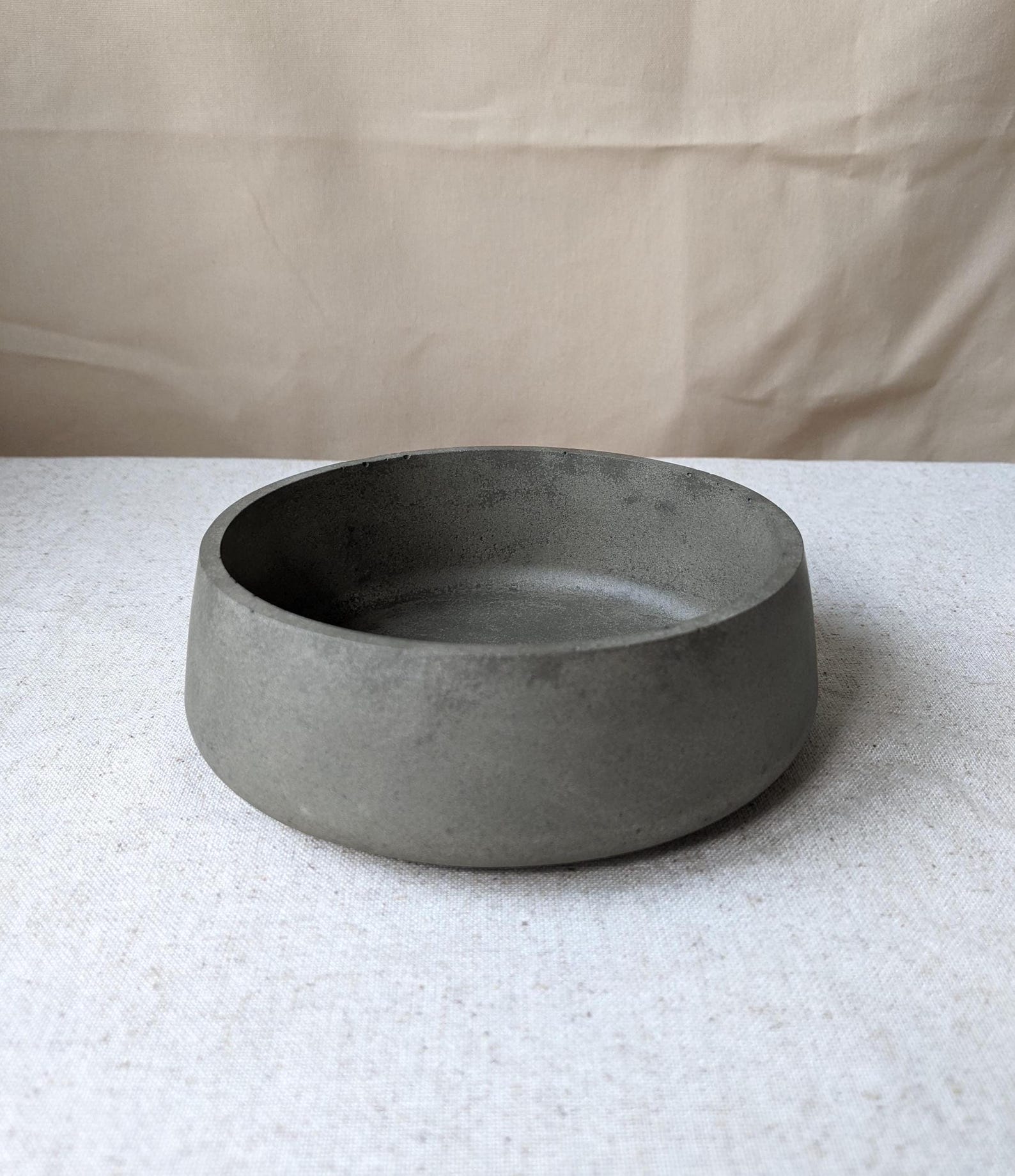Grey Concrete Bowl | Small Round Concrete Planter | Cement Storage Dish ...