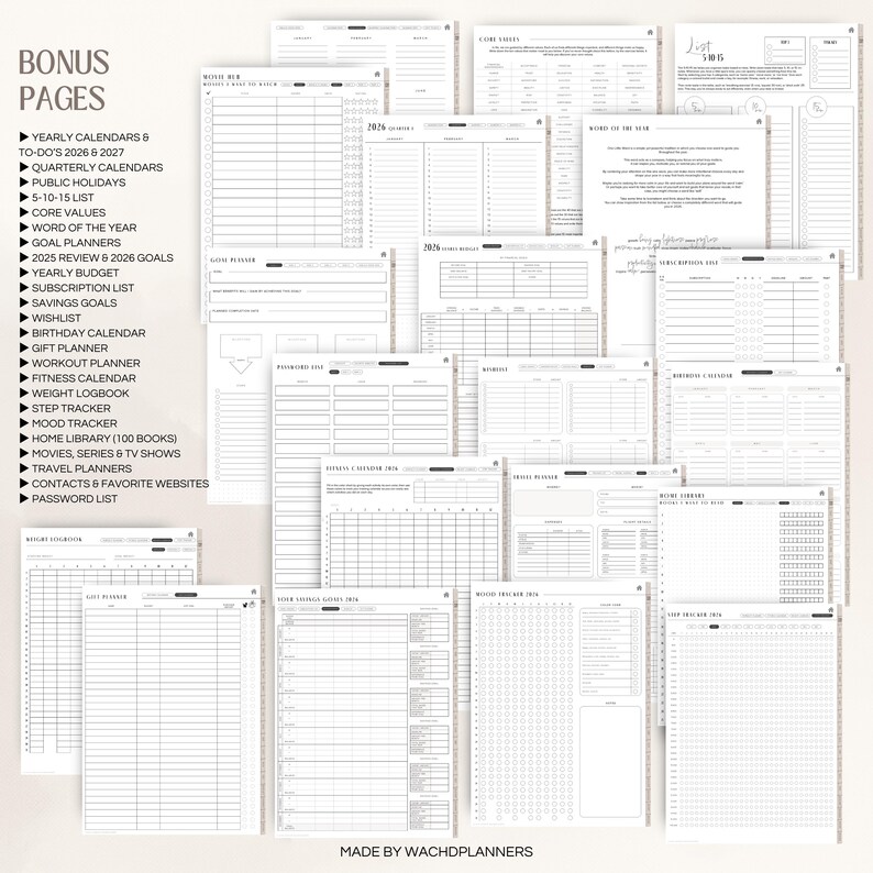 Digital Planner 2026 | Hyperlinked PDF Planner | iPad Planner for ...