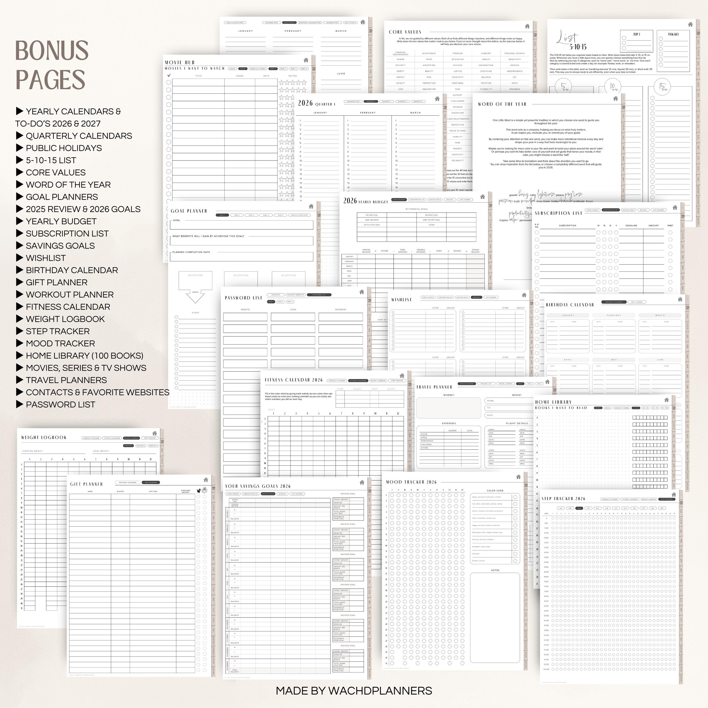 Digital Planner 2026 | Hyperlinked PDF Planner | iPad Planner for ...