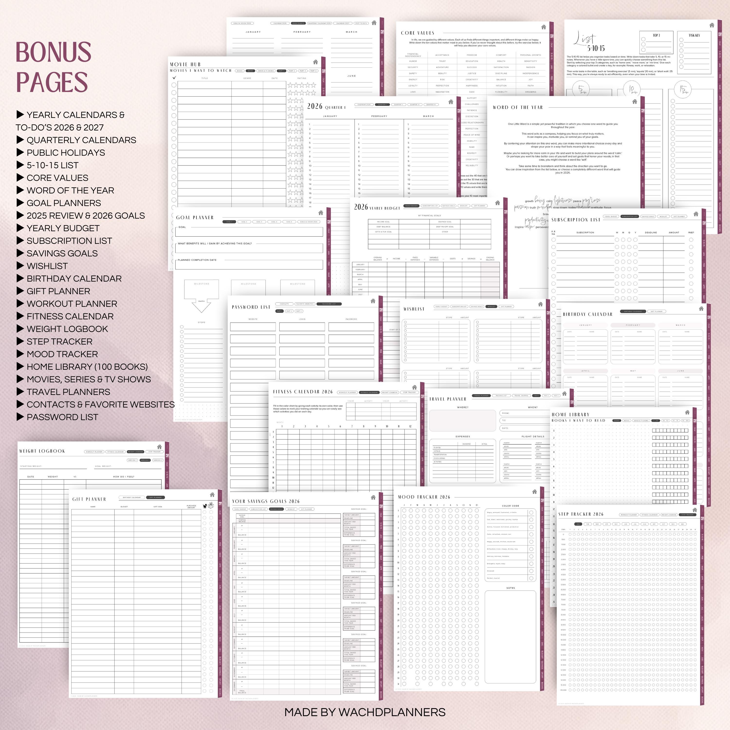 Digital Planner 2026 | Hyperlinked PDF Planner | iPad Planner for ...