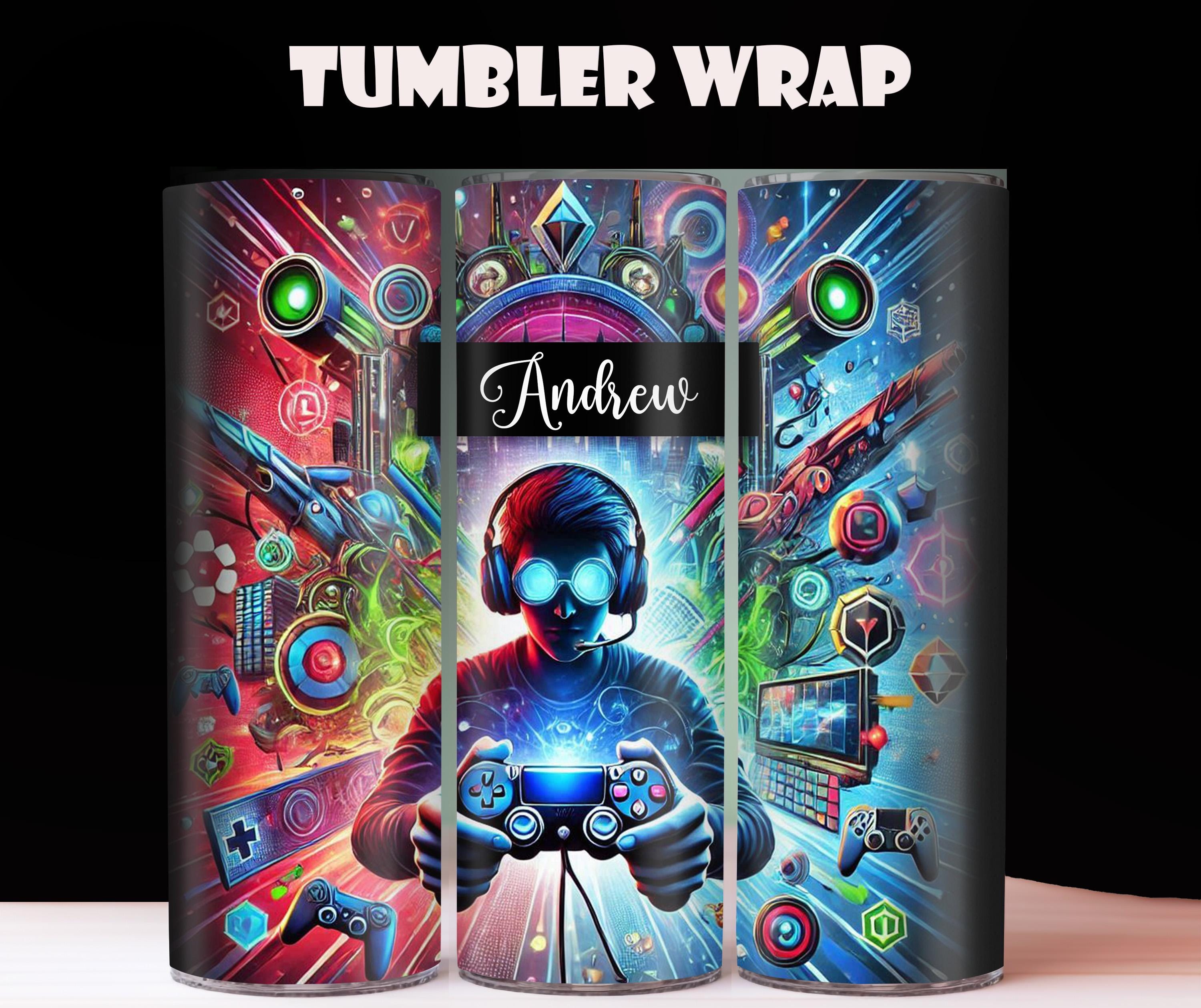 Personalized Gaming Tumbler Wrap, Gamer Fuel Sublimation PNG, , Gamer ...