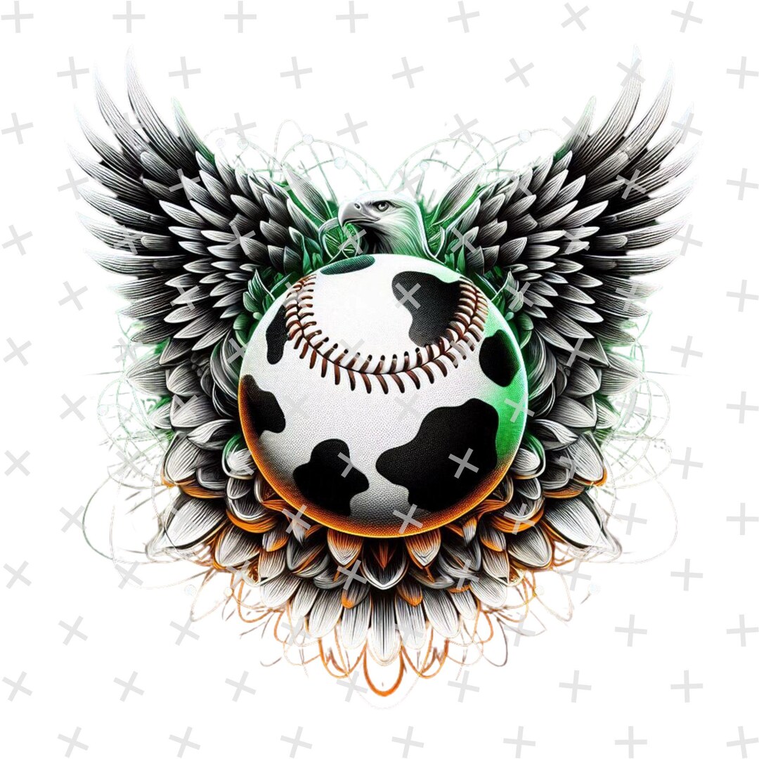 Eagle Cow Pattern Softball Png Sports Eagle Softball Mom Sports Cow ...